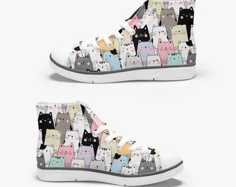 Cartoon High Top Sneakers - Etsy