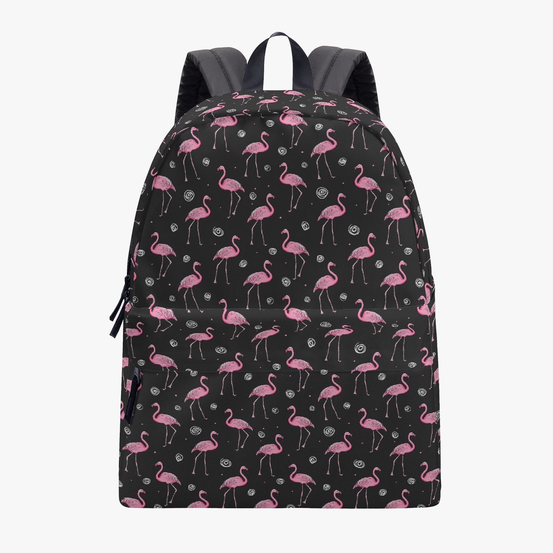Black Flamingo Backpack for Kids and Adults School Backpack - Etsy