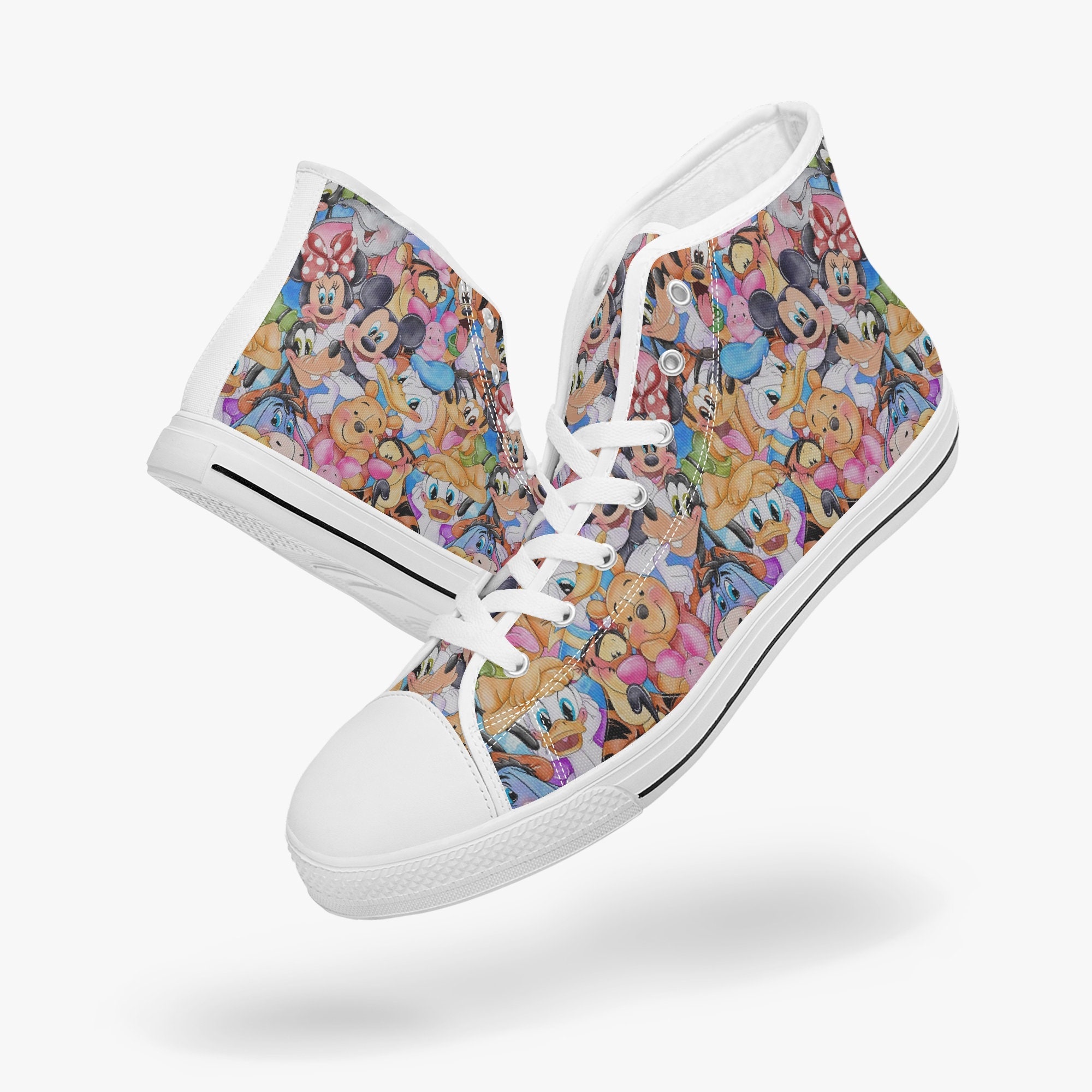 Disney Character High Top Shoes Cartoon Comic Women Shoes - Etsy