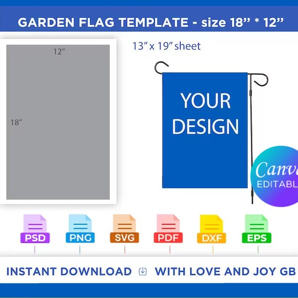 Garden Flag Svg - Etsy Canada