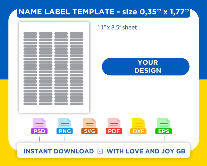 Name Tag Template Svg Png Dxf Eps Label Wrapper Canva - Etsy