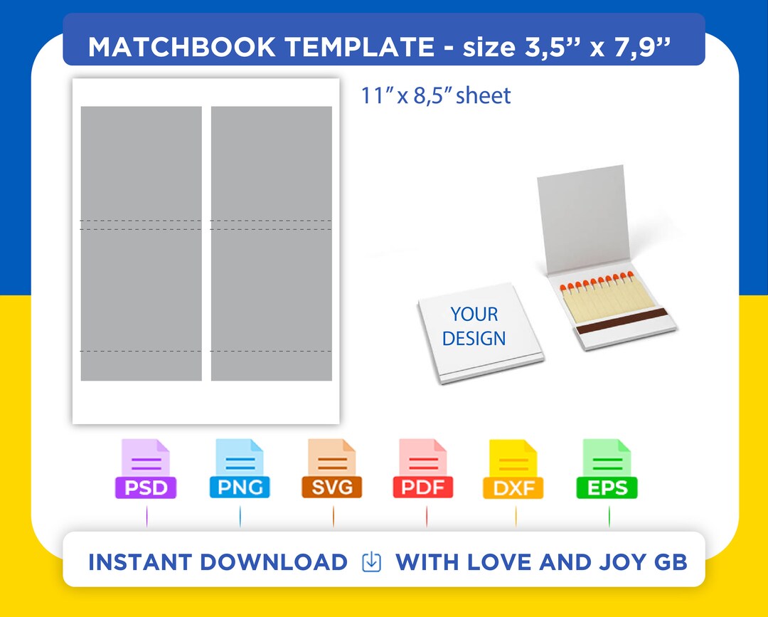 Fire Match Book Box Template Svg Png Dxf Eps Label - Etsy