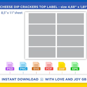 Cheese Dip Crackers Snacks Template Svg Png Dxf Eps - Etsy