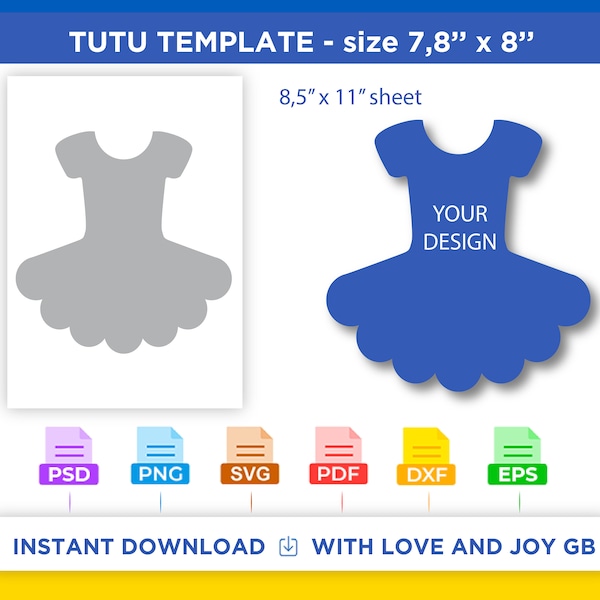 Tutu Template - Etsy