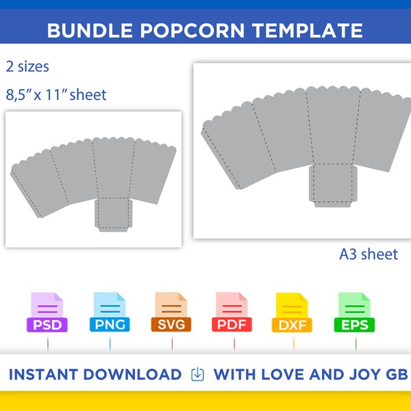 Popcorn Box Labels - Etsy
