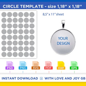 Collage Circle Template Svg Png Dxf Eps Canva Label - Etsy