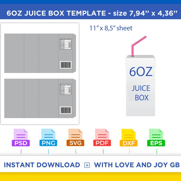 Juice Box Wrapper - Etsy