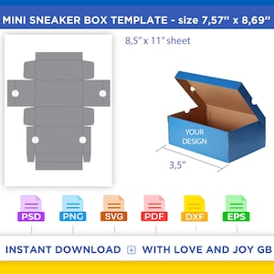 Shoes Sneakers Box Template Svg Png Dxf Eps Pdf Psd Ai - Etsy UK
