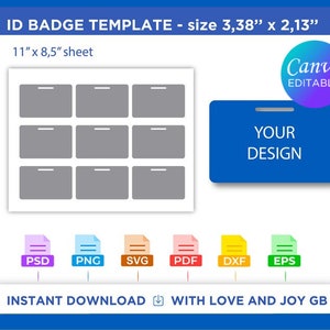 Hotel Room ID Badge Template, Svg, Png, Dxf, Eps, Label, Wrapper, Canva ...