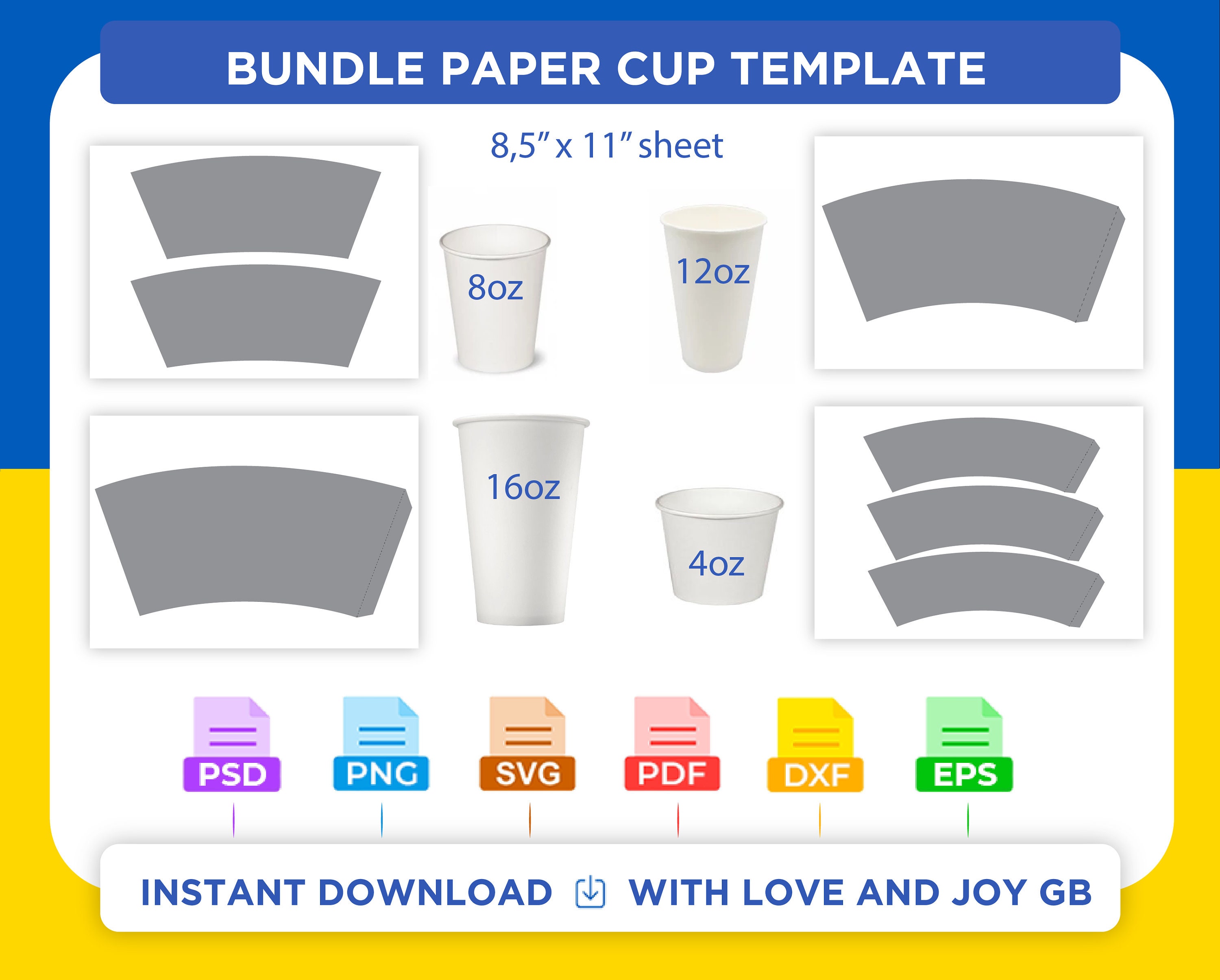 Printable Paper Cup Template Lupon gov ph