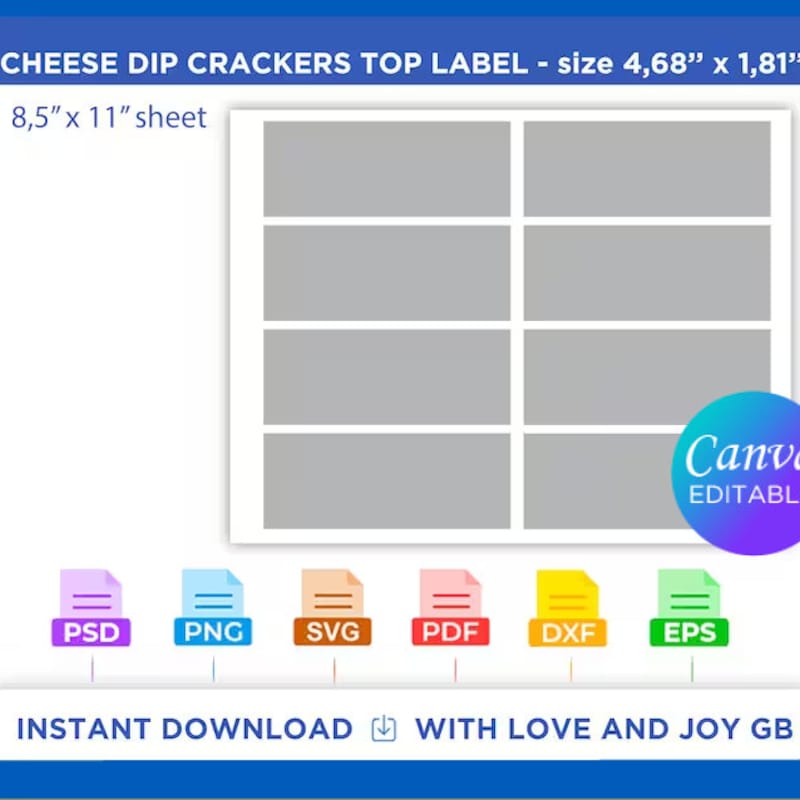 Cheese and Crackers Template - Etsy