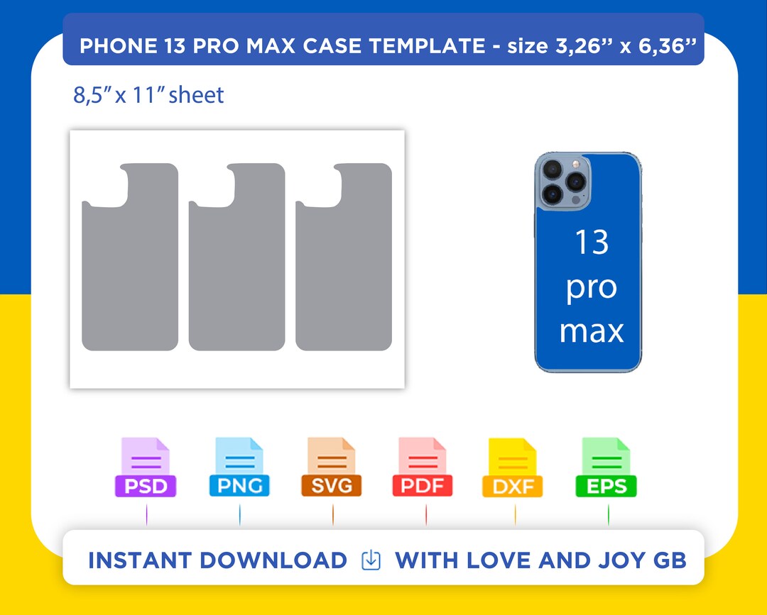 IPhone 13 Pro Max, Phone Case Template, Png, Svg, Dxf, Eps, Label ...