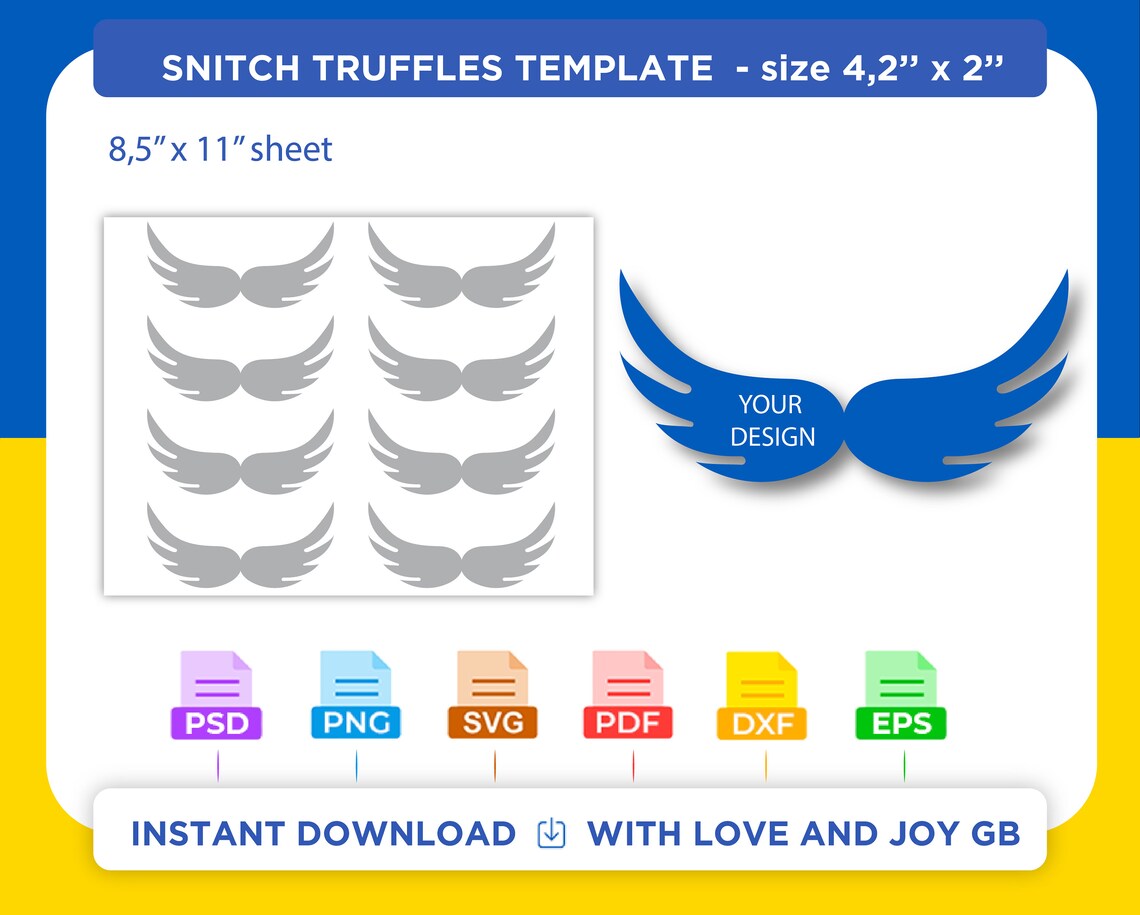 Snitch Truffles Tag Template Svg Png Dxf Eps Label - Etsy