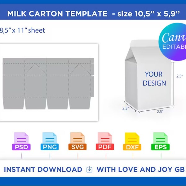 Milk Carton Boxes - Etsy