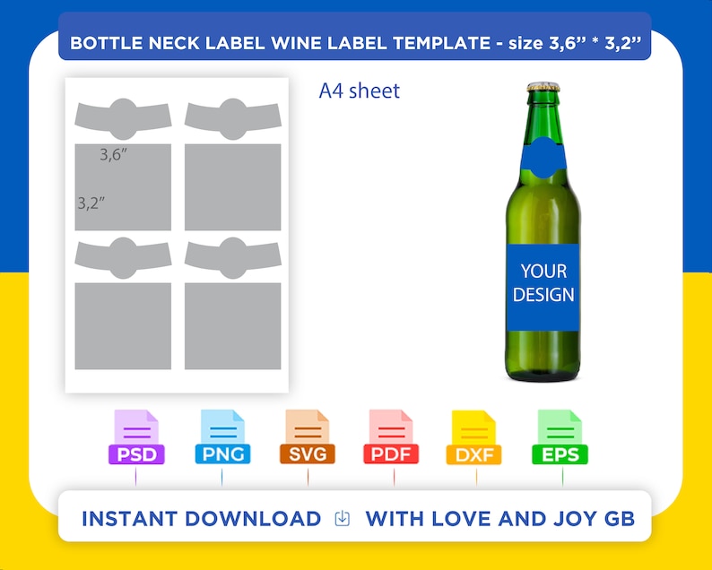 Beer Soda Bottle Template Png Svg Dxf Eps Pdf Psd Diy - Etsy