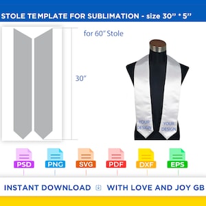 Graduation Stole Template, Png, Svg, Psd, Pdf, Dxf, Eps, Diy, Gift ...