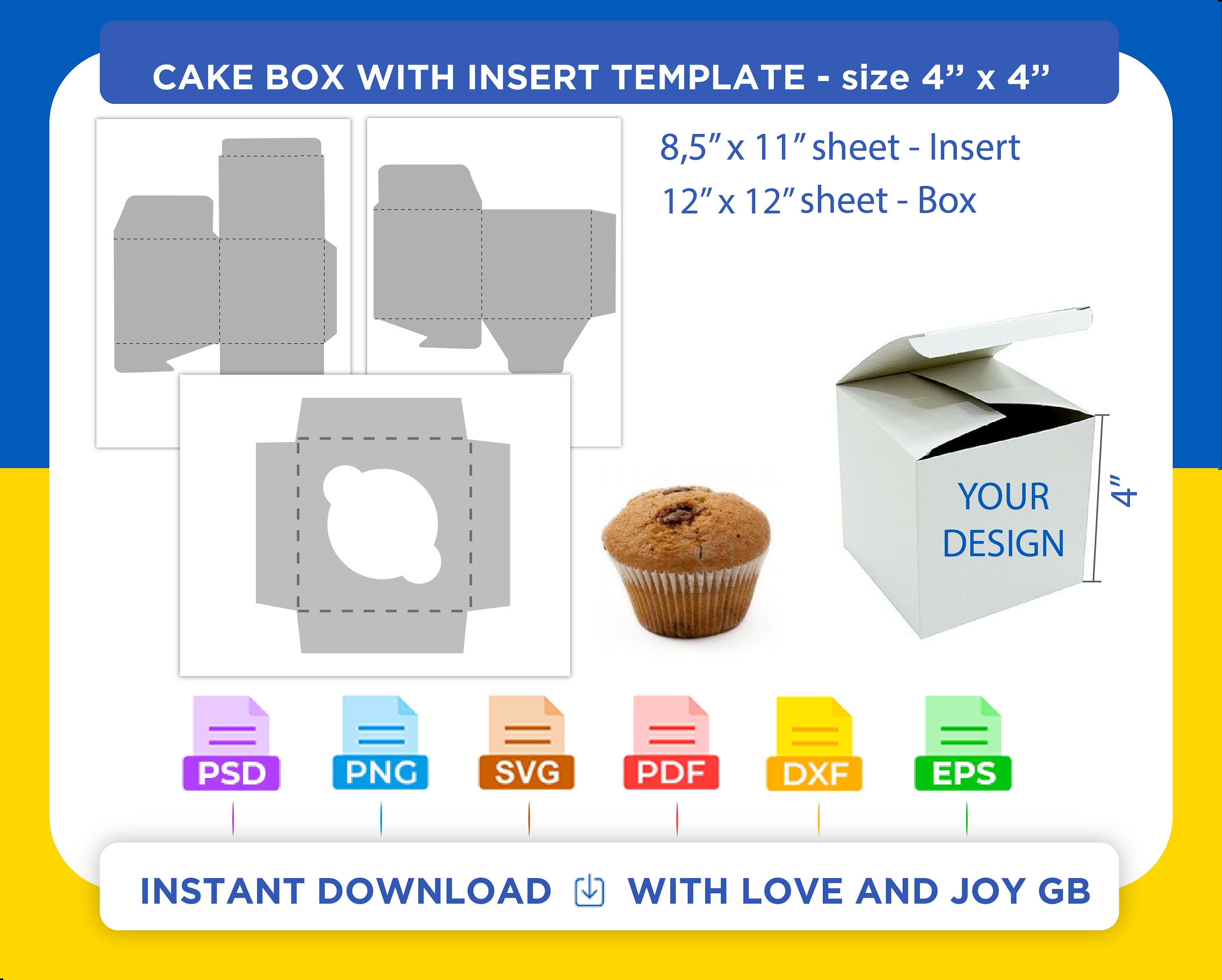 12 Cupcake Box Template