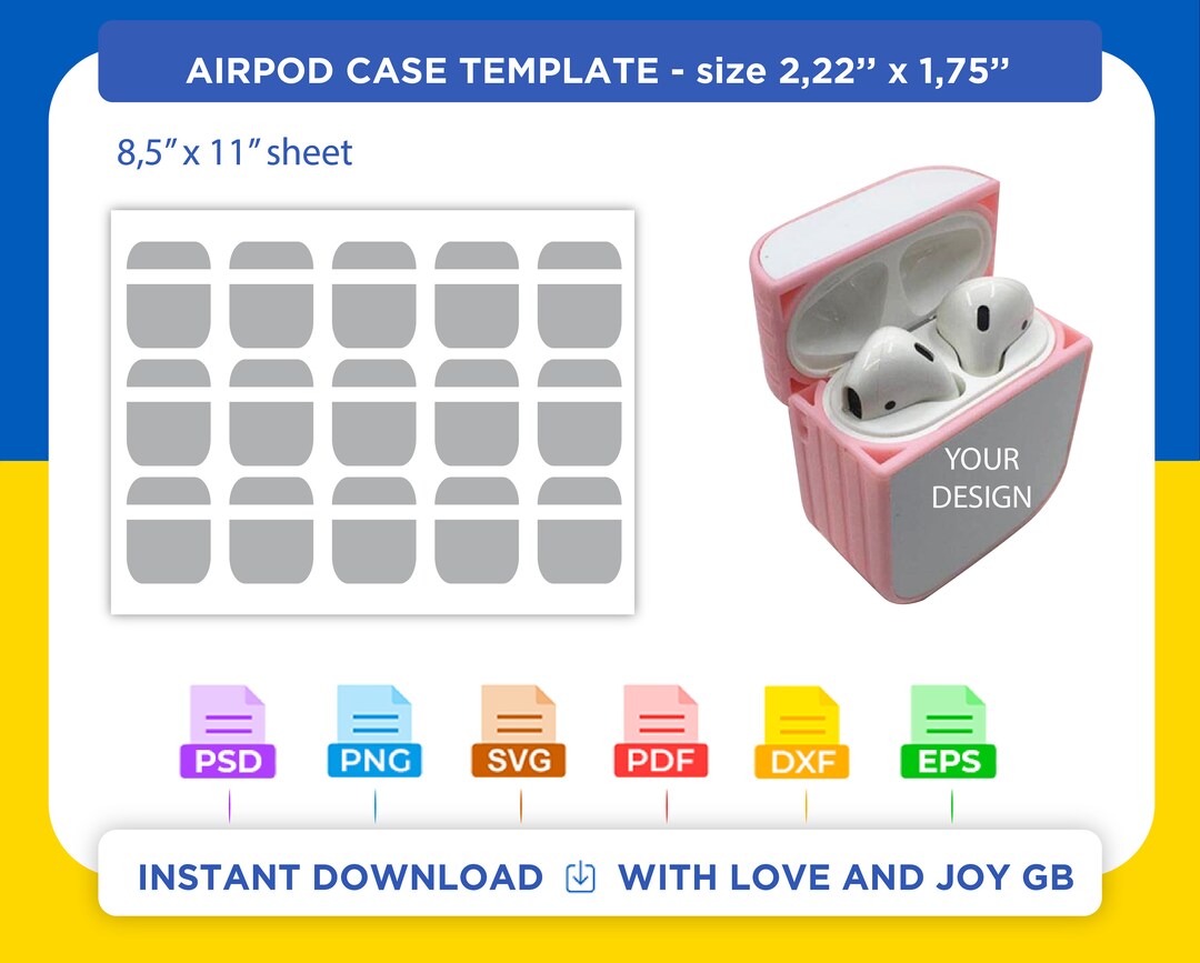 AirPod Case Template Phone Case Template Png Svg Dxf Eps - Etsy