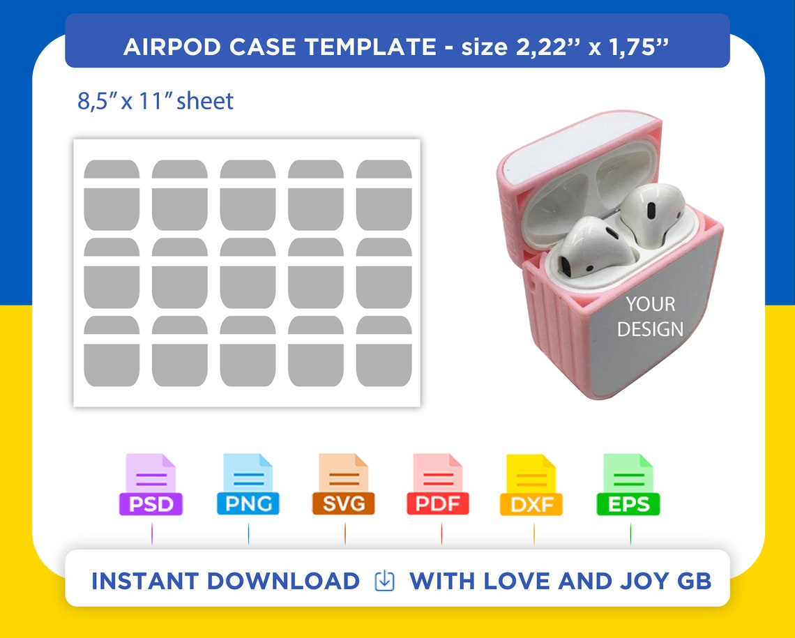 Airpod Case Template Phone Case Template Png Svg Dxf Eps - Etsy