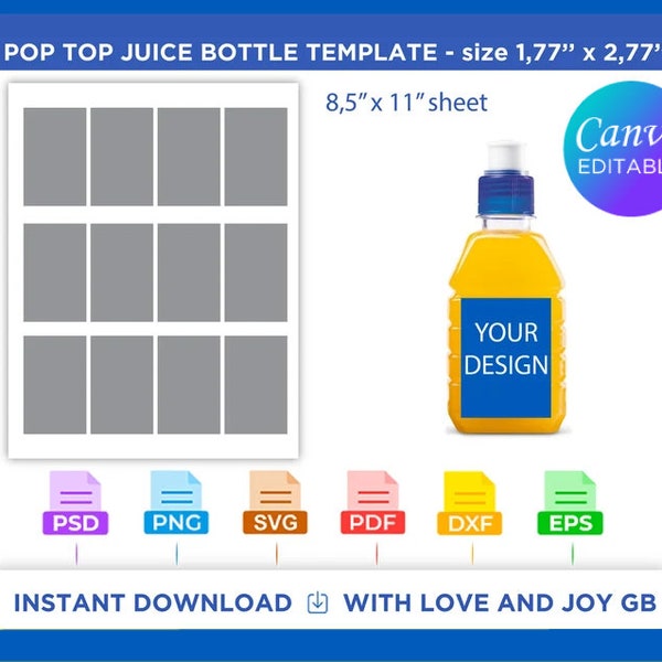 Juice Bottle Labels - Etsy