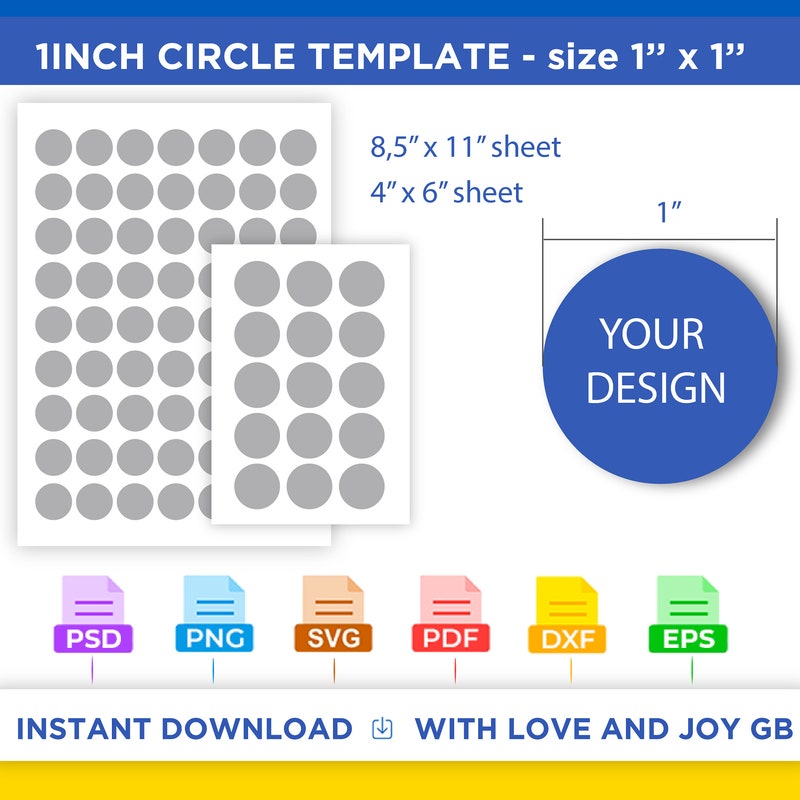1 Inch Circle - Etsy