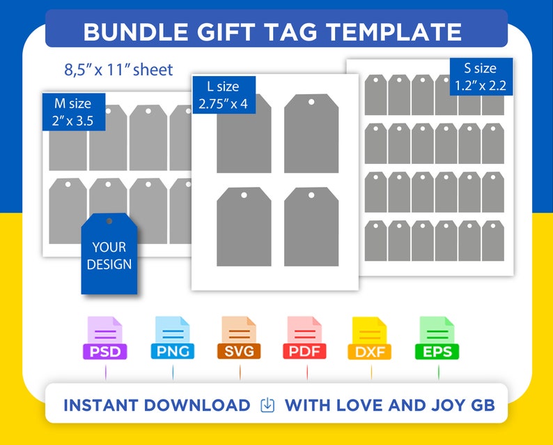 Bundle Tag Template Svg Png Dxf Eps Label Wrapper - Etsy