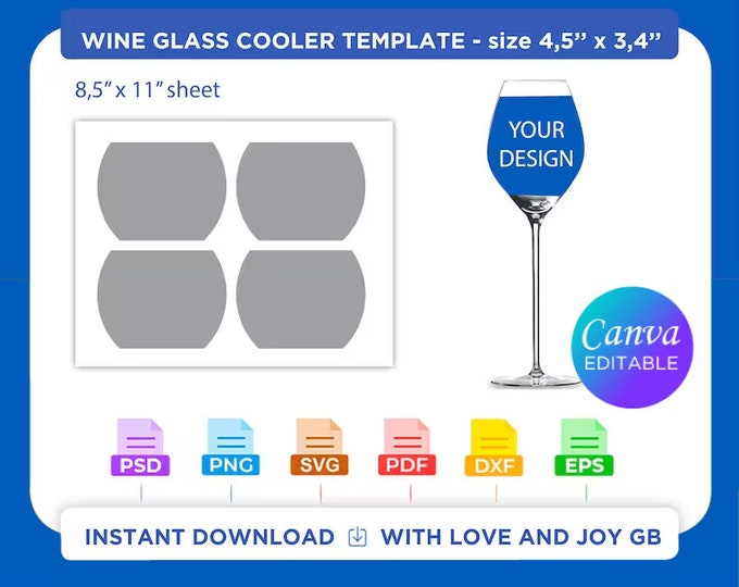 Shot Glass Template, Png, Svg, Pdf, Dxf, Eps, Diy, Gift, Wrapper, Label ...
