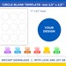 Circle Sticker Blank Template, Svg, Png, Dxf, Eps, Label, Wrapper ...