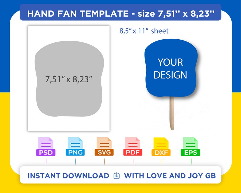 Hand Fan Template Svg Png Dxf Eps Label Wrapper Canva - Etsy