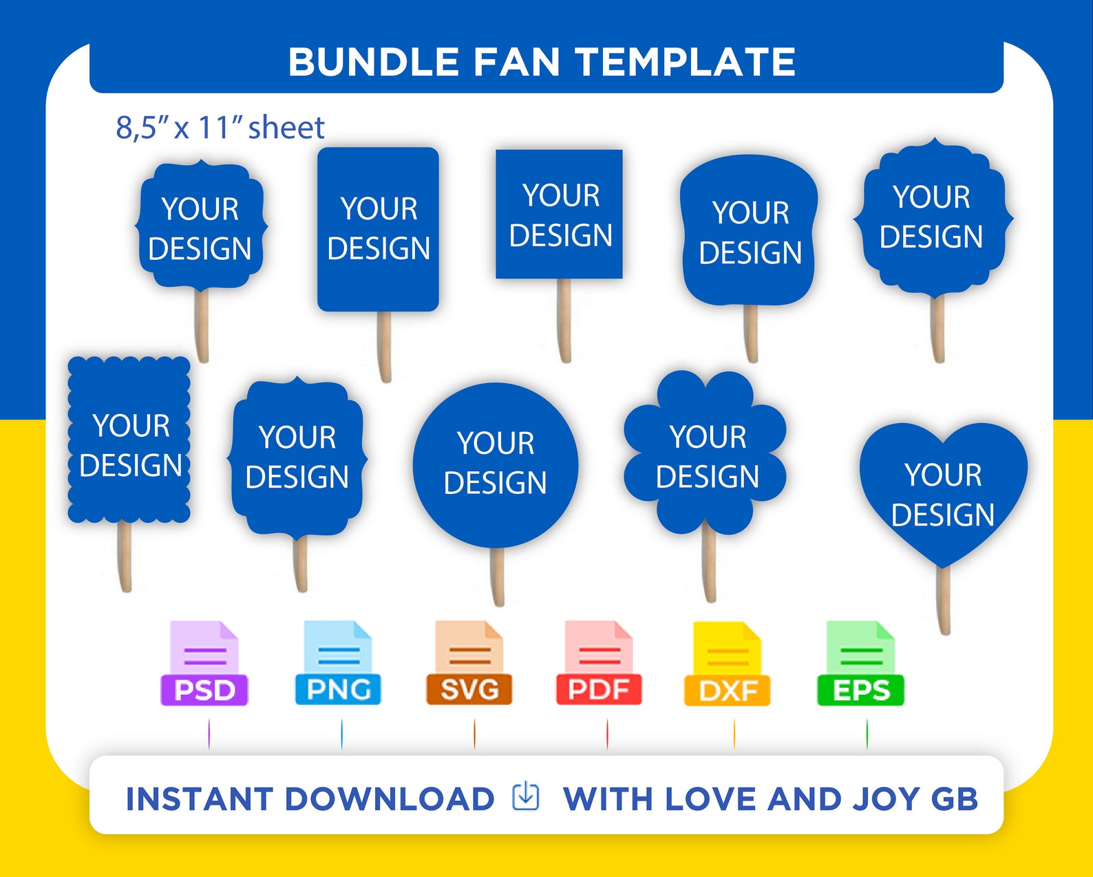 Bundle Paddle Fan Template Church Fan Wedding Fan - Etsy