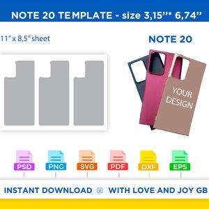 Note 20 Phone Case Template Png Svg Dxf Eps Label - Etsy