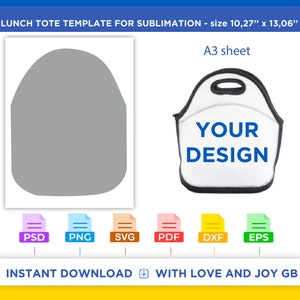 Lunch Bag Template Tote Eating Template Png Svg Dxf Eps - Etsy