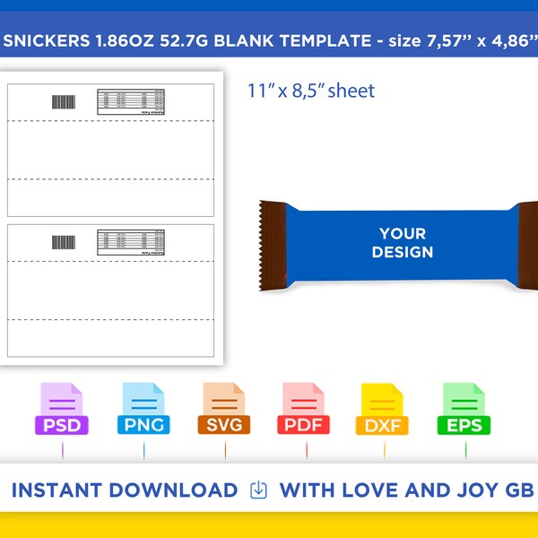 Snickers Logo Template - Etsy
