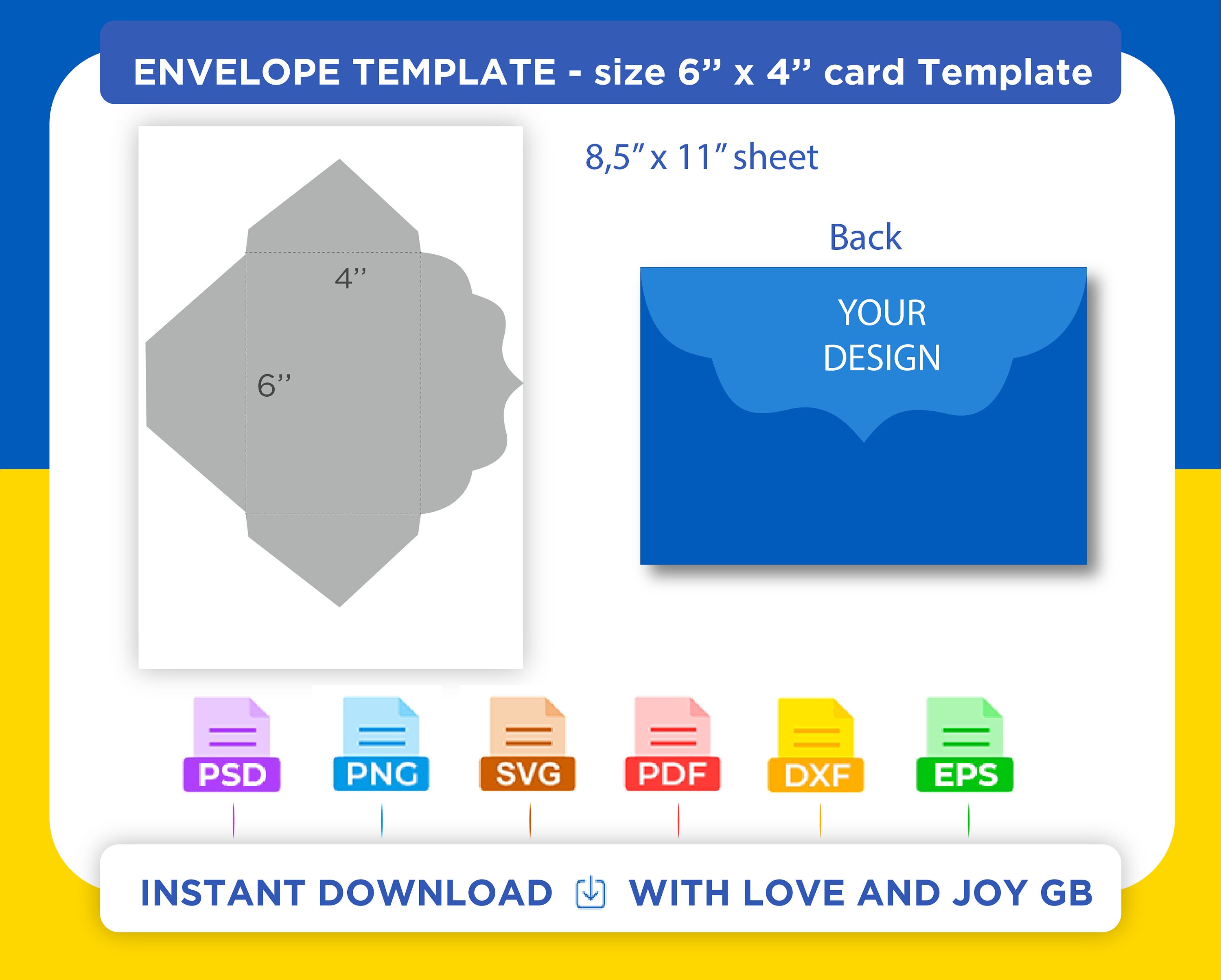 Card Envelope Template Png Svg Dxf Eps Canva Label - Etsy