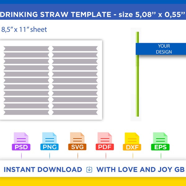 Straw Page Templates - Etsy