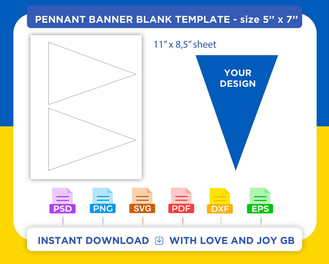 Pennant Triangle Banner Blank Flag Template Png Svg Dxf - Etsy