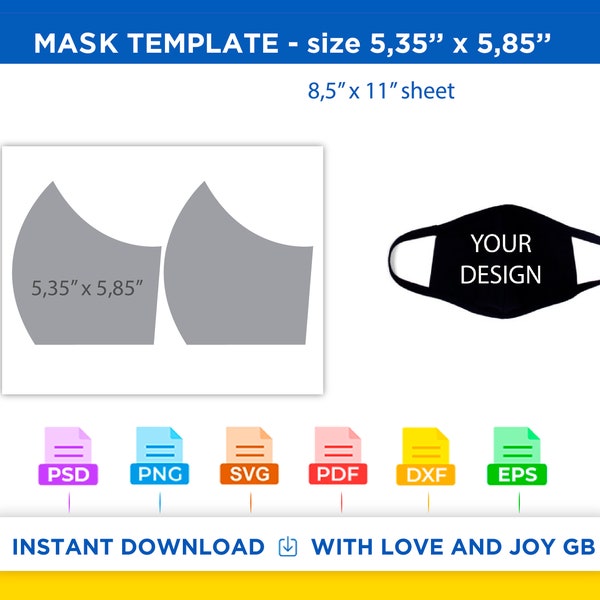 Face Mask Template - Etsy