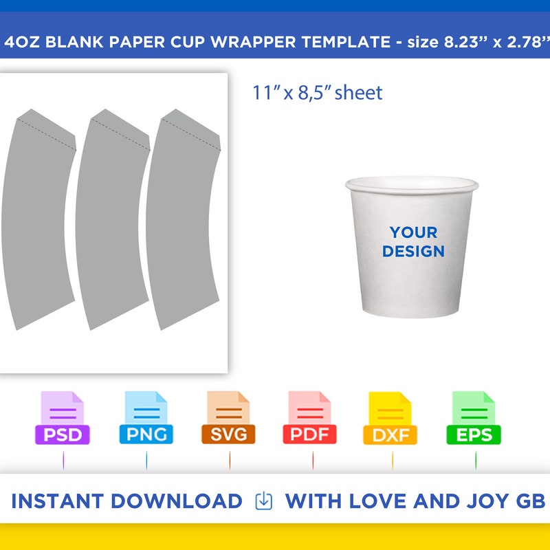 Coffee Cup Template - Etsy