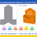 Flower Envelope Box Template, Svg, Png, Dxf, Eps, Label, Wrapper, Canva ...