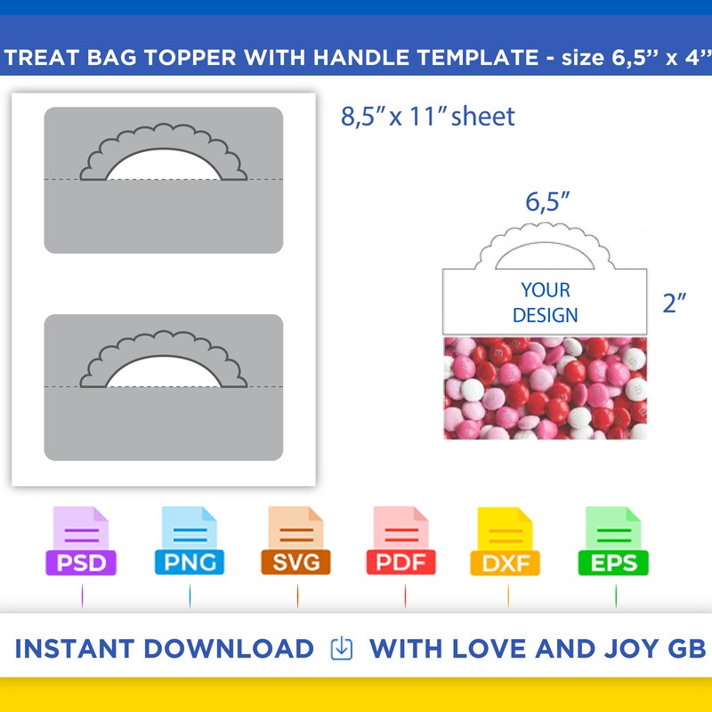 Bag Topper Template - Etsy