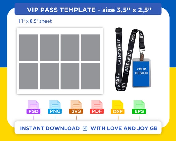 Vip Pass Template Psd