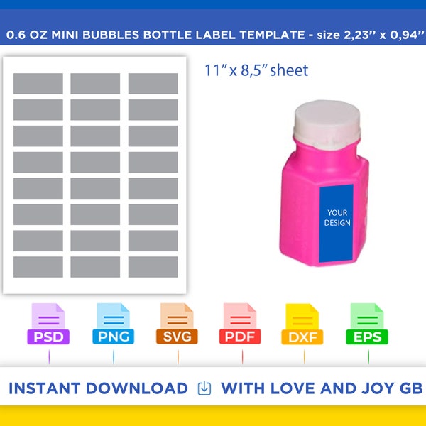 Bubble Bottle Labels - Etsy