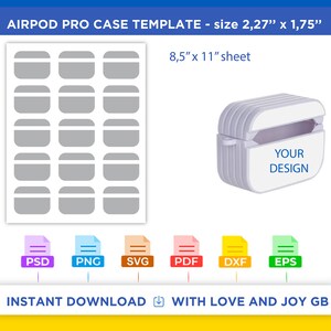 AirPod Pro Case Template, Phone Case Template, Png, Svg, Dxf, Eps ...
