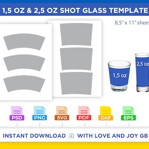 Shot Glass Template Png Svg Psd Pdf Dxf Eps Ai Diy - Etsy