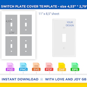 Sublimation Light Switch Cover Template - Etsy