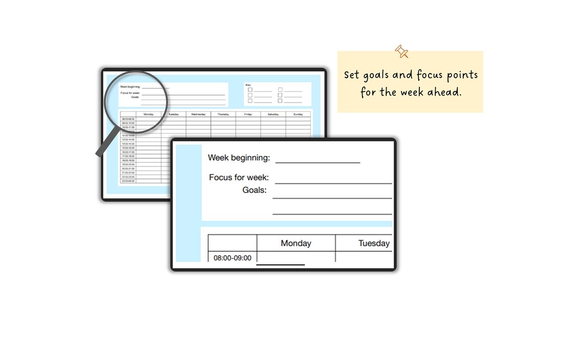 Digital Rainbow Revision Timetable - Etsy