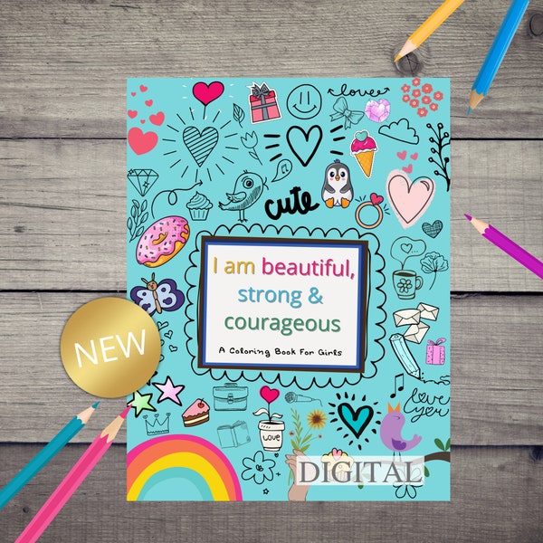 I Am Beautiful Coloring Pages - Etsy