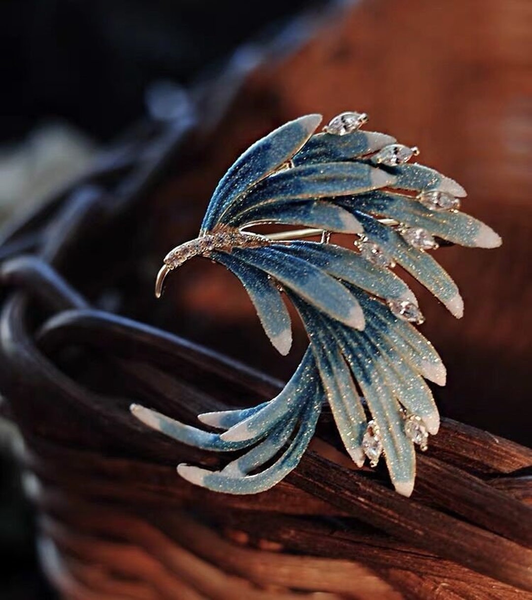 Biling Gradient Colour Phoenix Brooch Inlaid Zircon - Etsy
