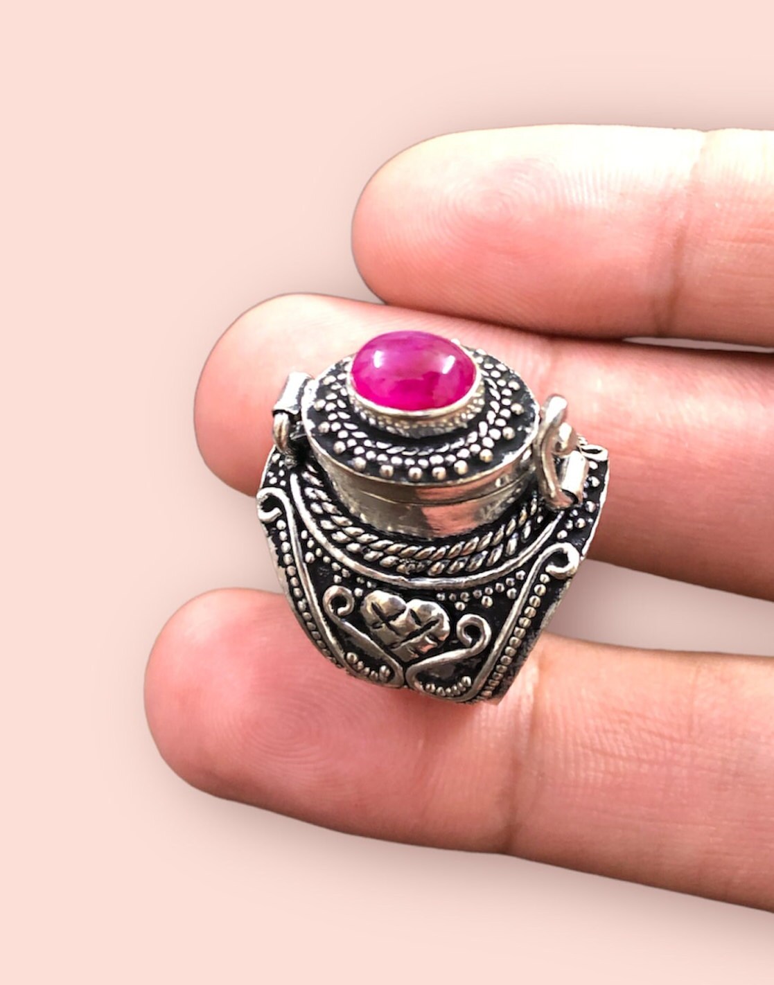 Poison Ring Vintage Poison Ring Openable Ring Silver Box - Etsy