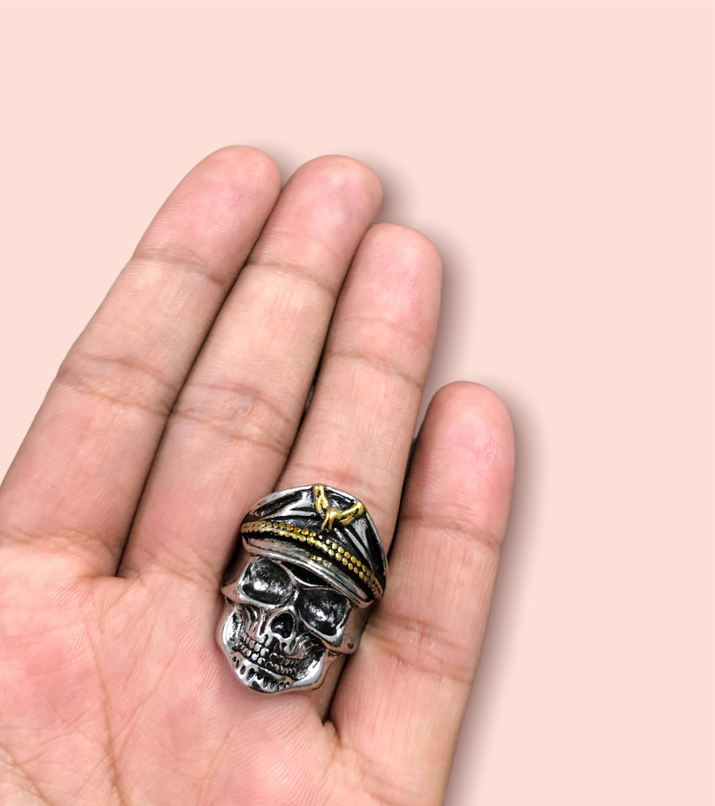 Soldier Skull Ring Gothic Ring for Bikers Halloween Ring - Etsy